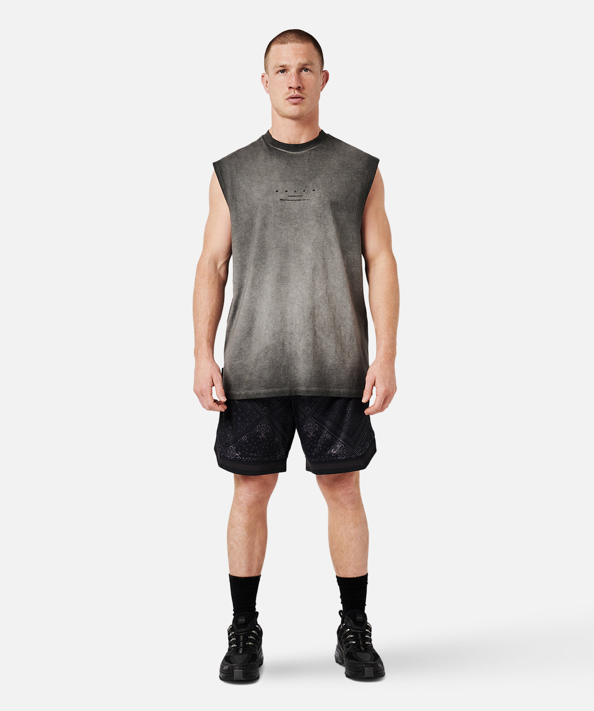 The Roxton Muscle Tee - Charcoal – Roler Clothing