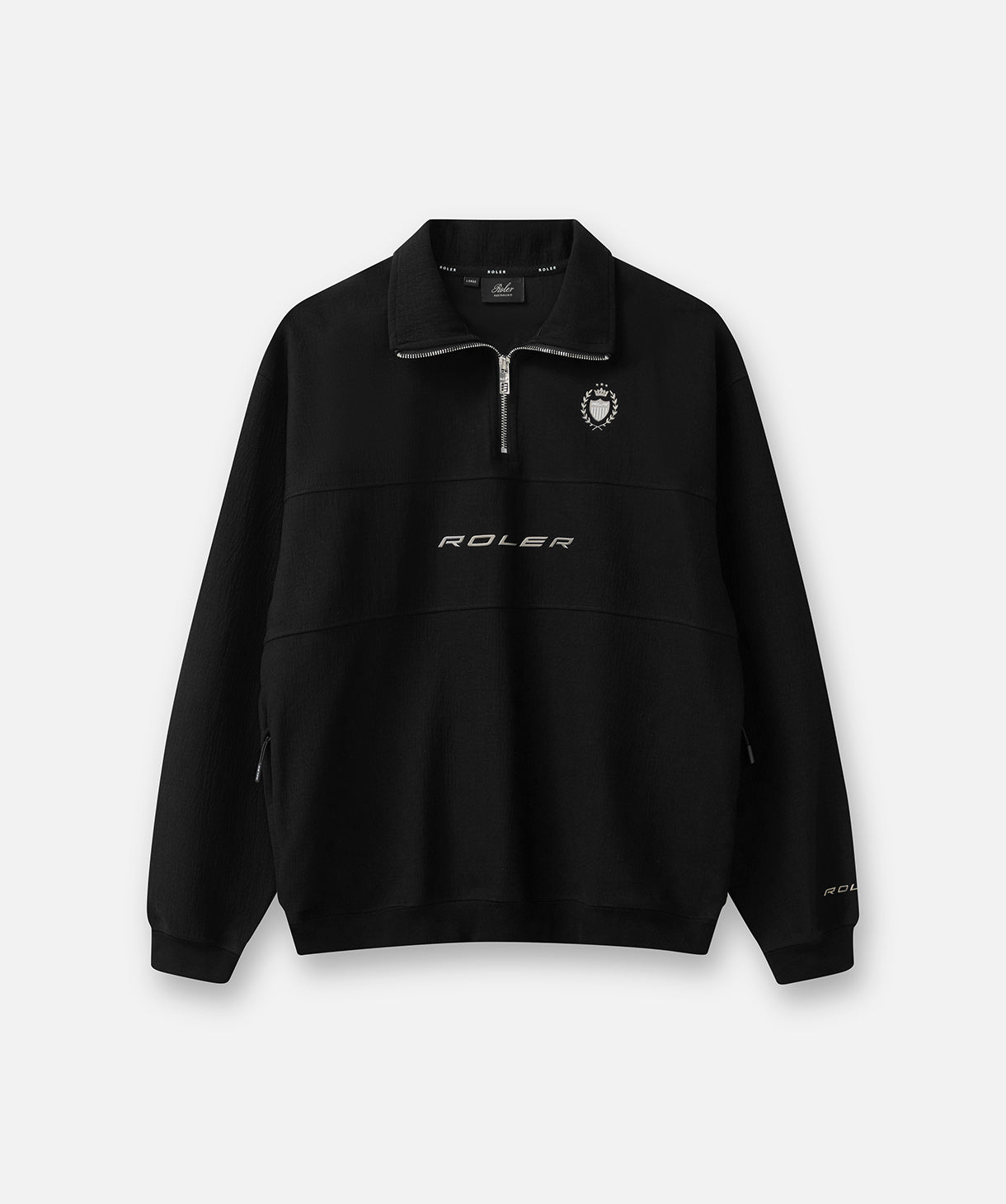 Roler | The Lugo Textured Tracktop - Black – Roler Clothing